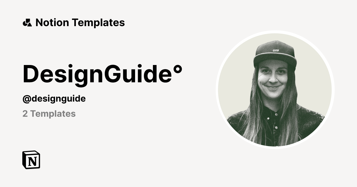 DesignGuide° | Template Creator | Notion Marketplace