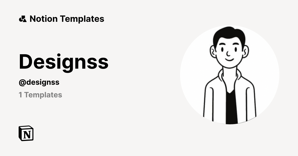 Designss | Template Creator | Notion Marketplace