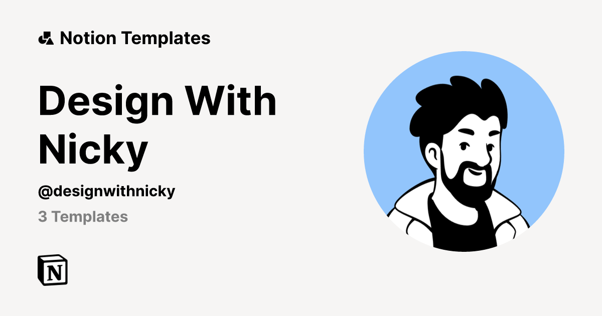 Design With Nicky | Template Creator | Notion Marketplace