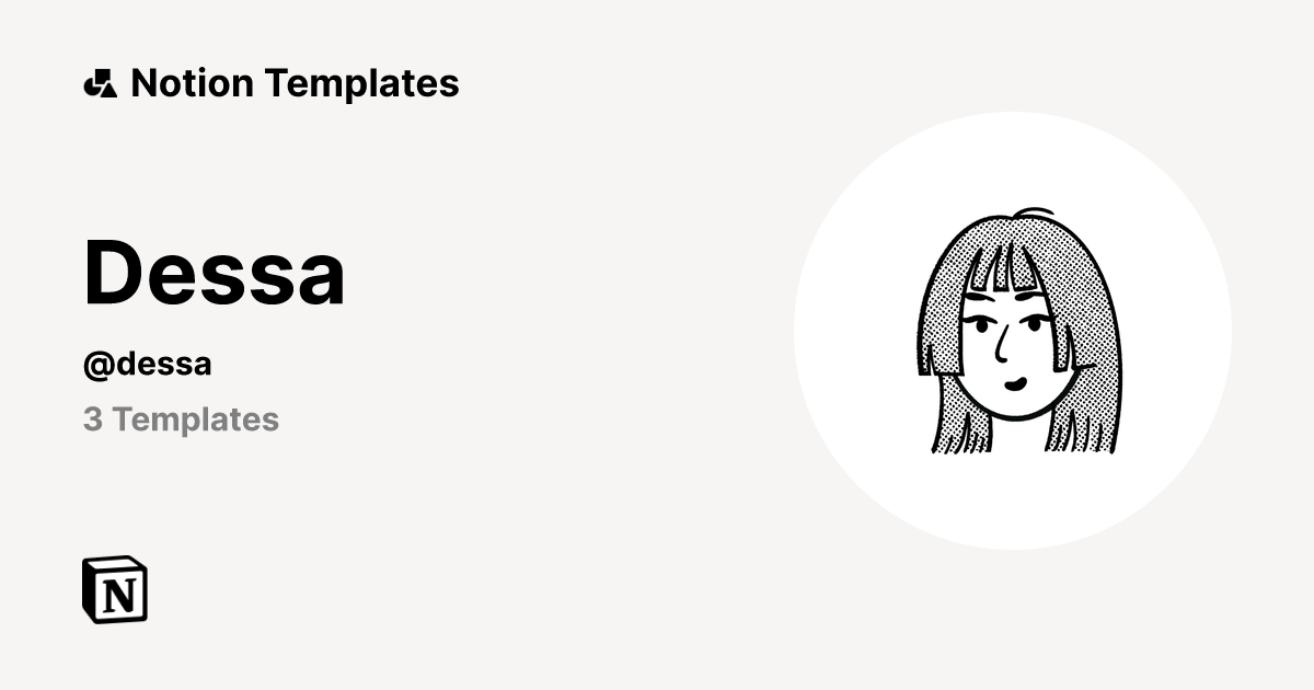 Dessa | Template Creator | Notion Marketplace