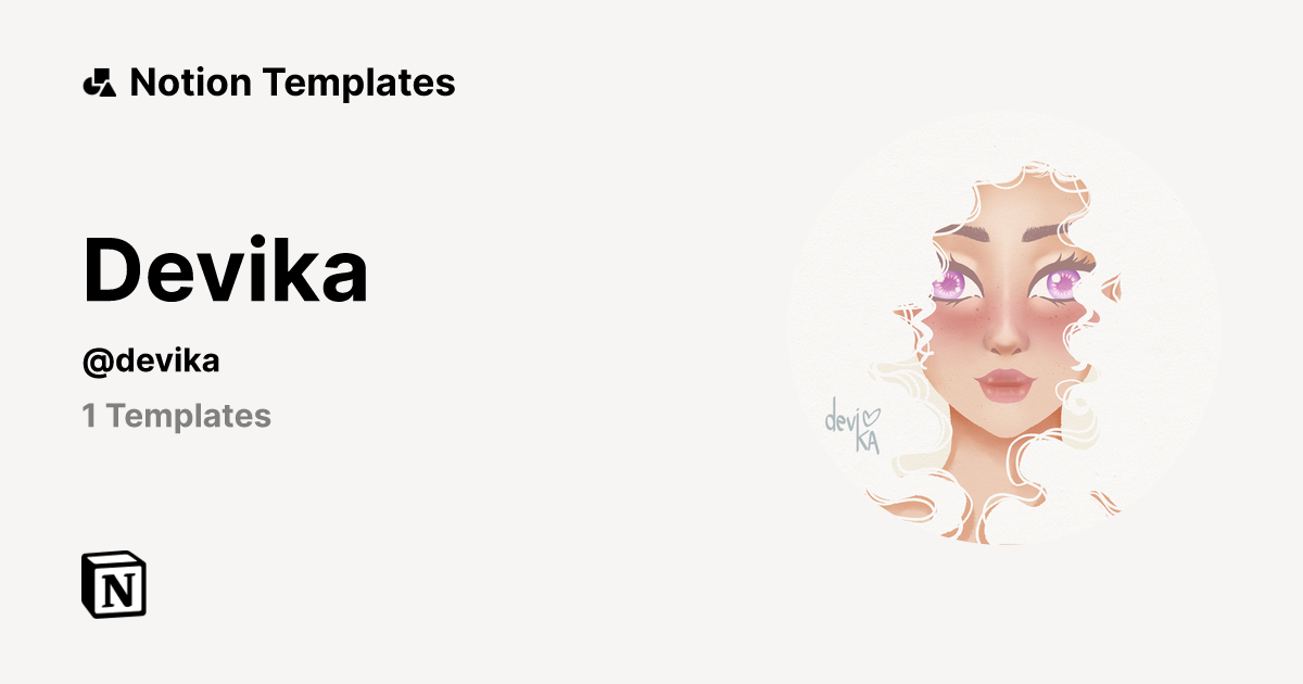 Devika | Template Creator | Notion Marketplace