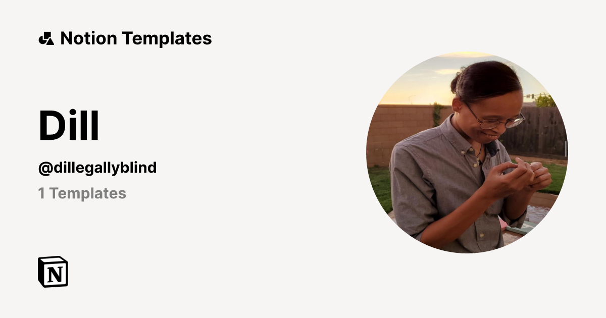 Dill | Template Creator | Notion Marketplace