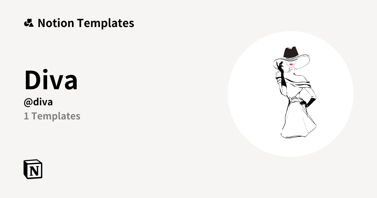 Diva | Template Creator | Notion Marketplace