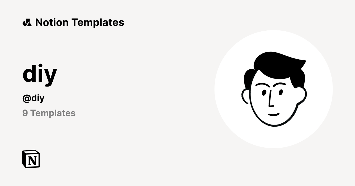 diy | Template Creator | Notion Marketplace