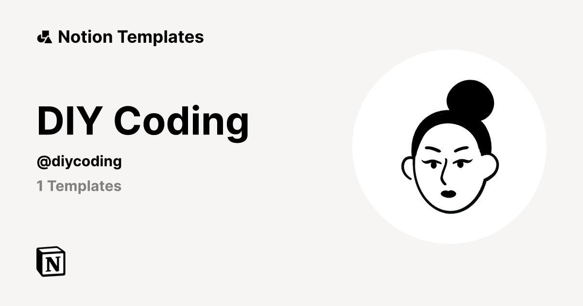 DIY Coding | Template Creator | Notion Marketplace