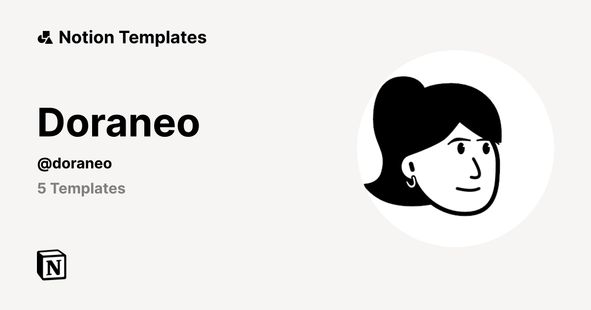 Doraneo | Template Creator | Notion Marketplace
