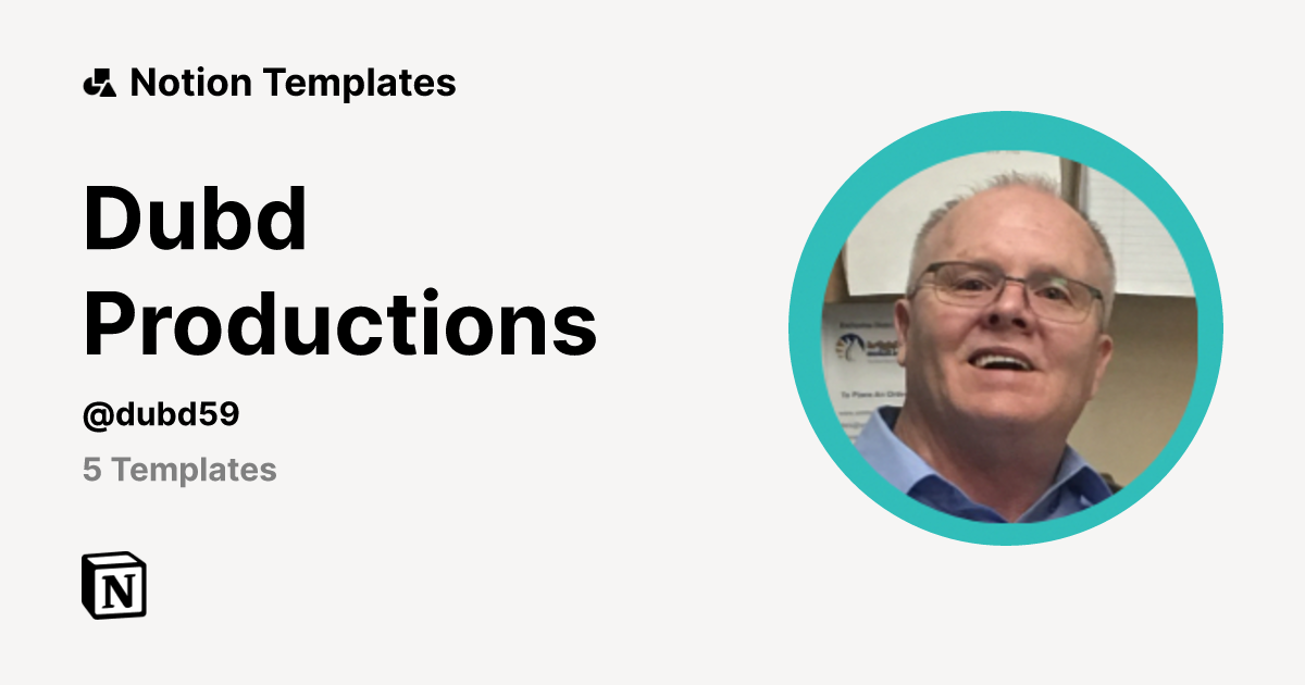 Dubd Productions | Template Creator | Notion Marketplace