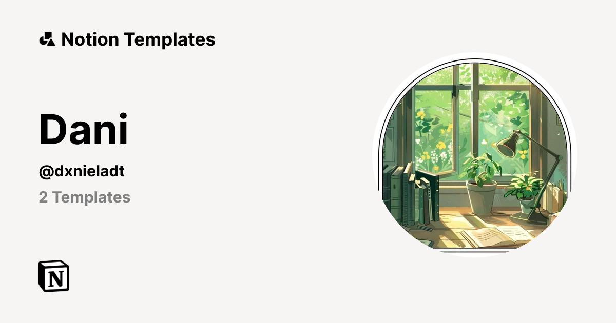Dani | Template Creator | Notion Marketplace