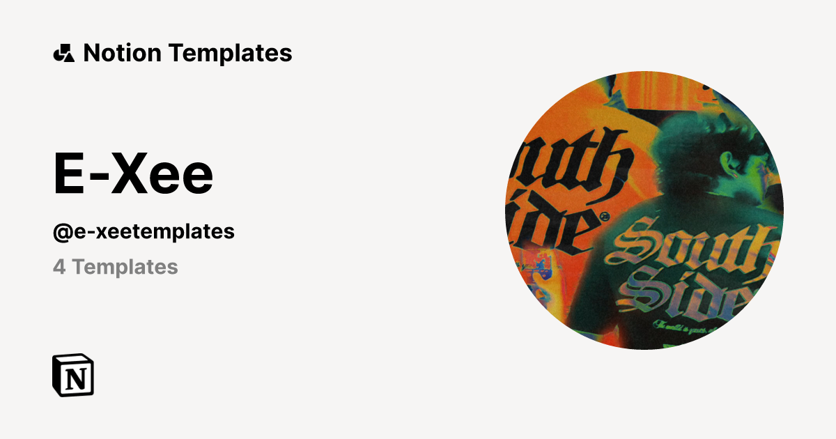 E-Xee | Template Creator | Notion Marketplace