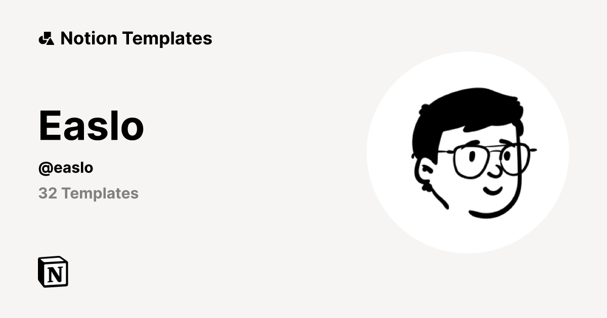 Easlo | Template Creator | Notion Marketplace