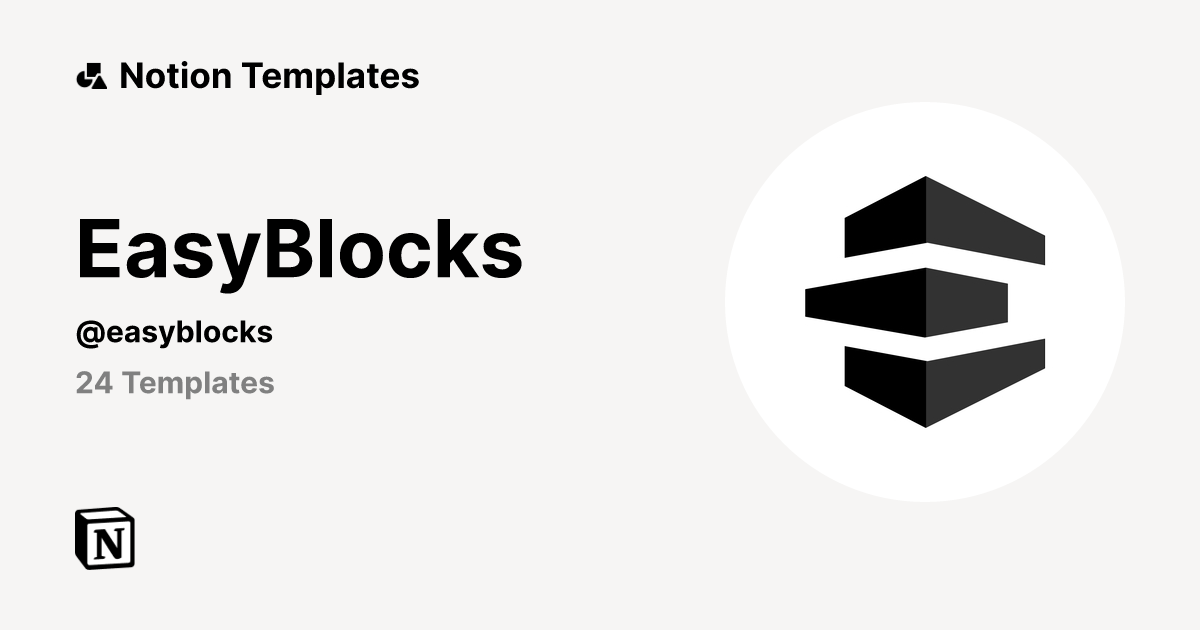 EasyBlocks | Template Creator | Notion Marketplace