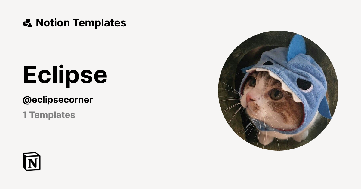 Eclipse | Template Creator | Notion Marketplace