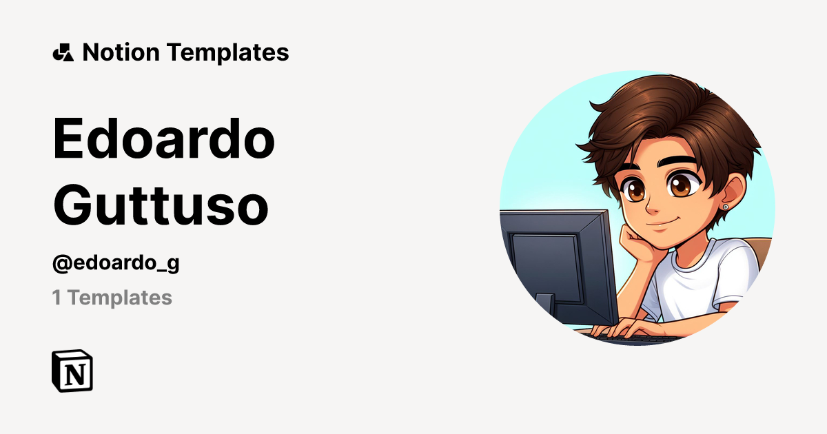 Edoardo Guttuso | Template Creator | Notion Marketplace