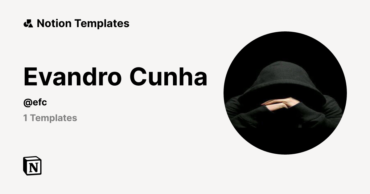 Evandro Cunha | Template Creator | Notion Marketplace