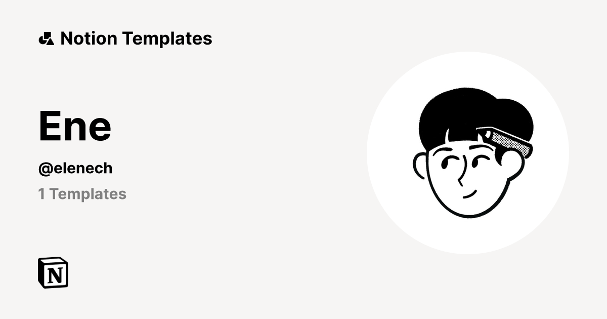 Ene | Template Creator | Notion Marketplace