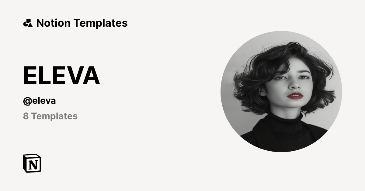 ELEVA | Template Creator | Notion Marketplace