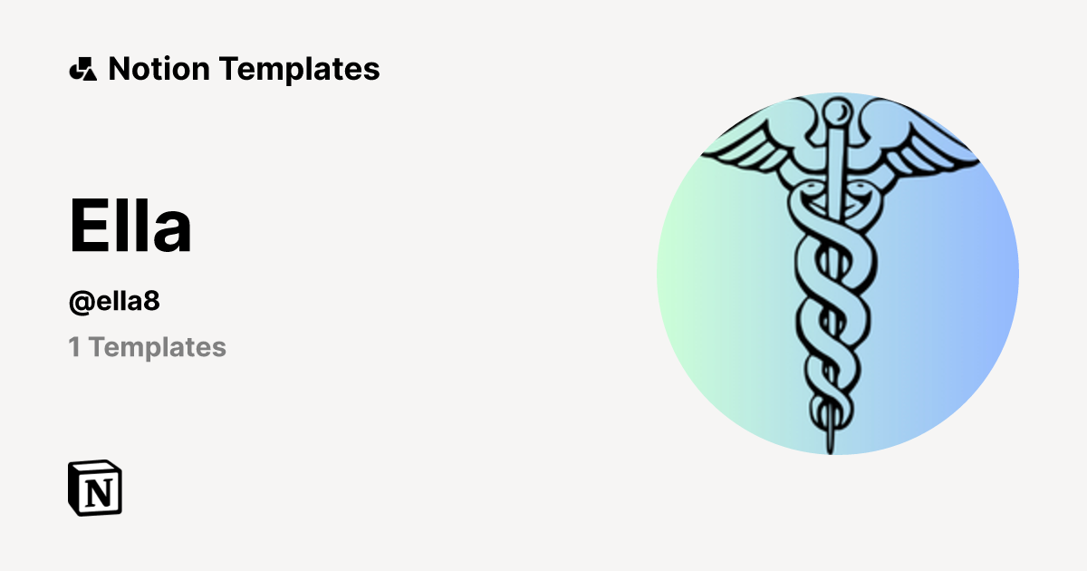 Ella | Template Creator | Notion Marketplace