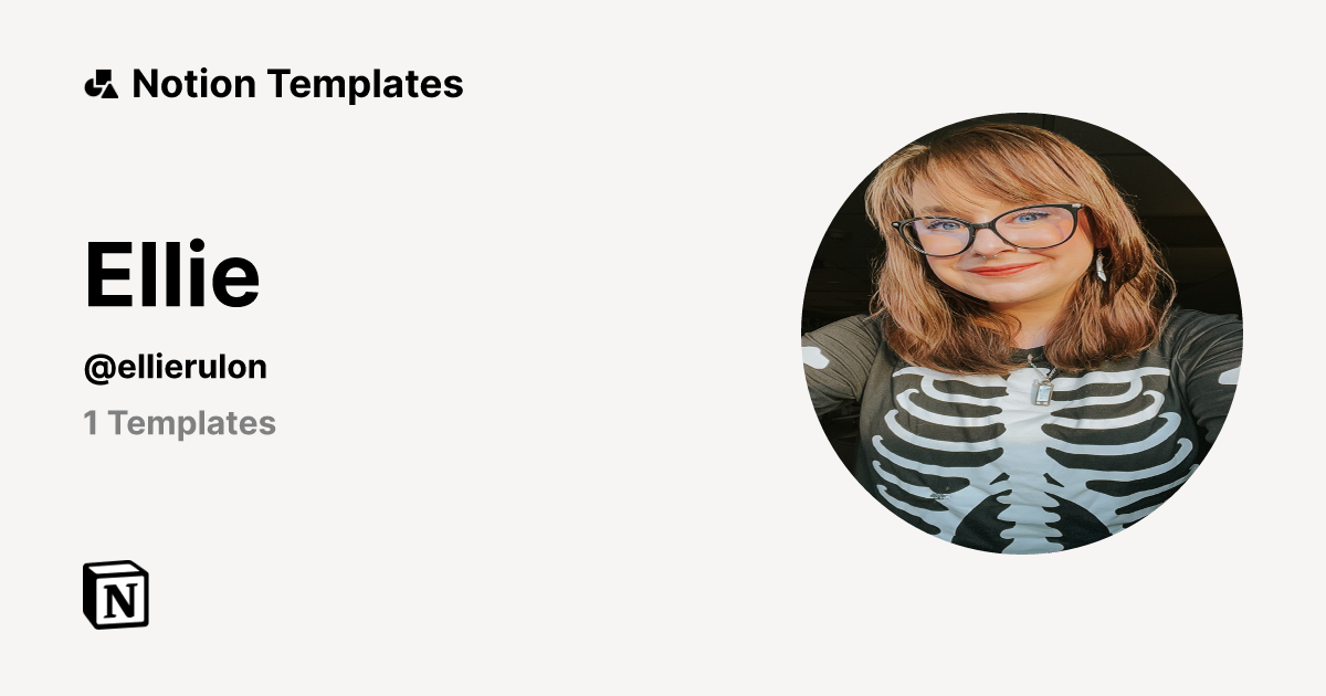 Ellie | Template Creator | Notion Marketplace