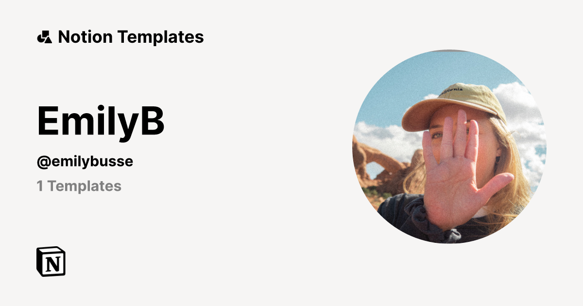 EmilyB | Template Creator | Notion Marketplace