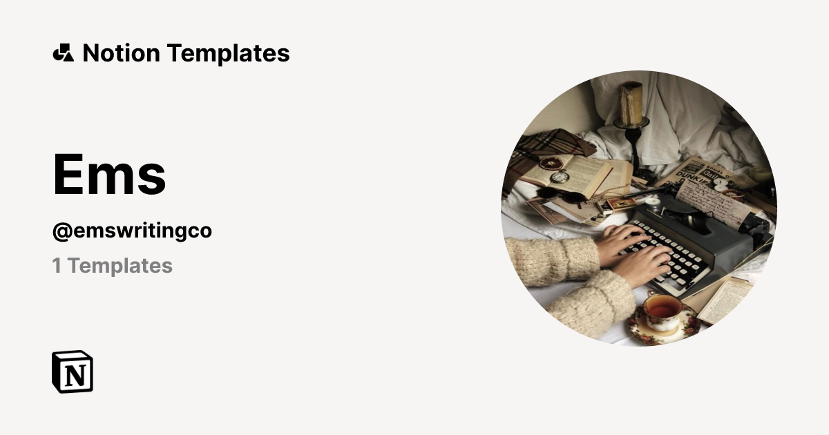 Ems | Template Creator | Notion Marketplace