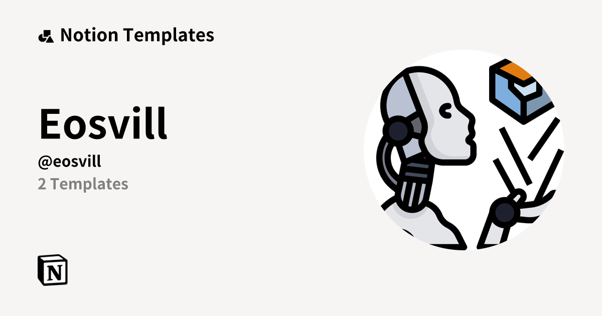 Eosvill | Template Creator | Notion Marketplace
