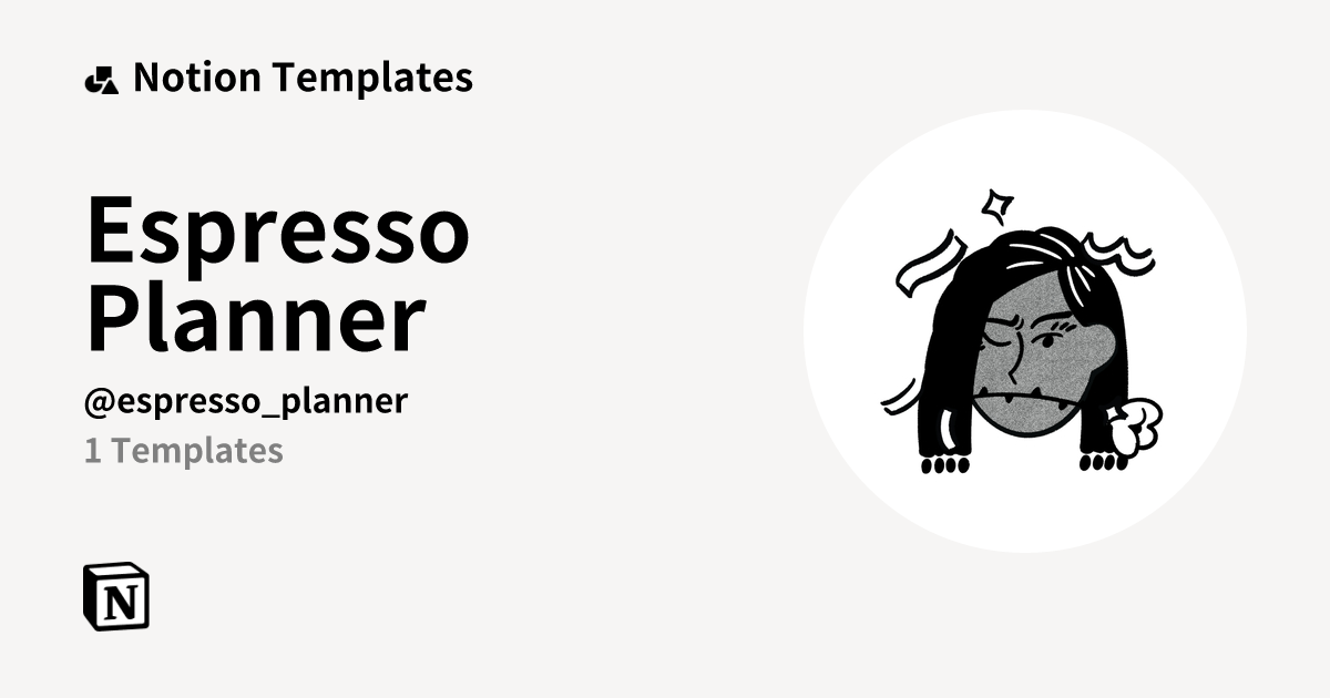 Espresso Planner | Template Creator | Notion Marketplace