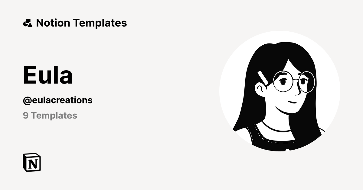Eula | Template Creator | Notion Marketplace