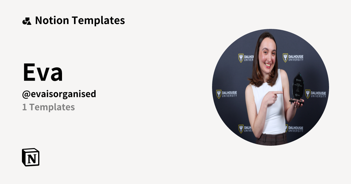 Eva | Template Creator | Notion Marketplace