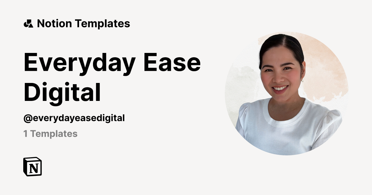 Everyday Ease Digital | Template Creator | Notion Marketplace
