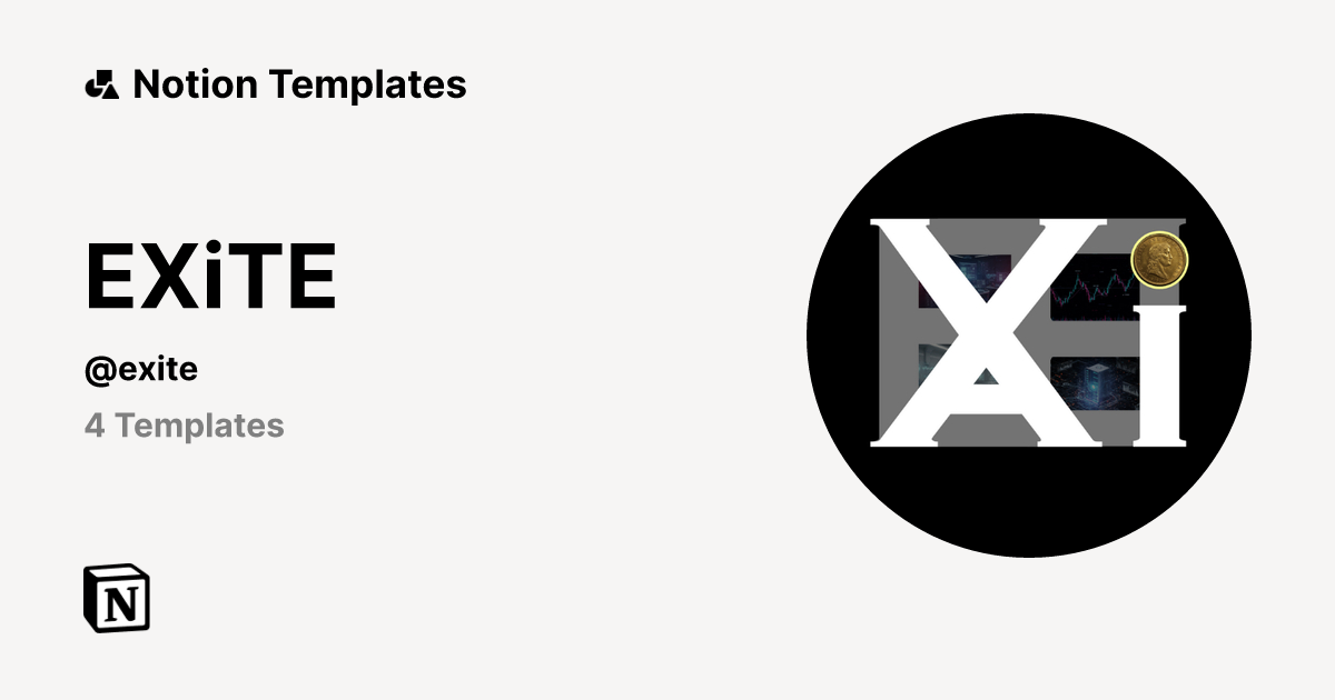 EXiTE | Template Creator | Notion Marketplace