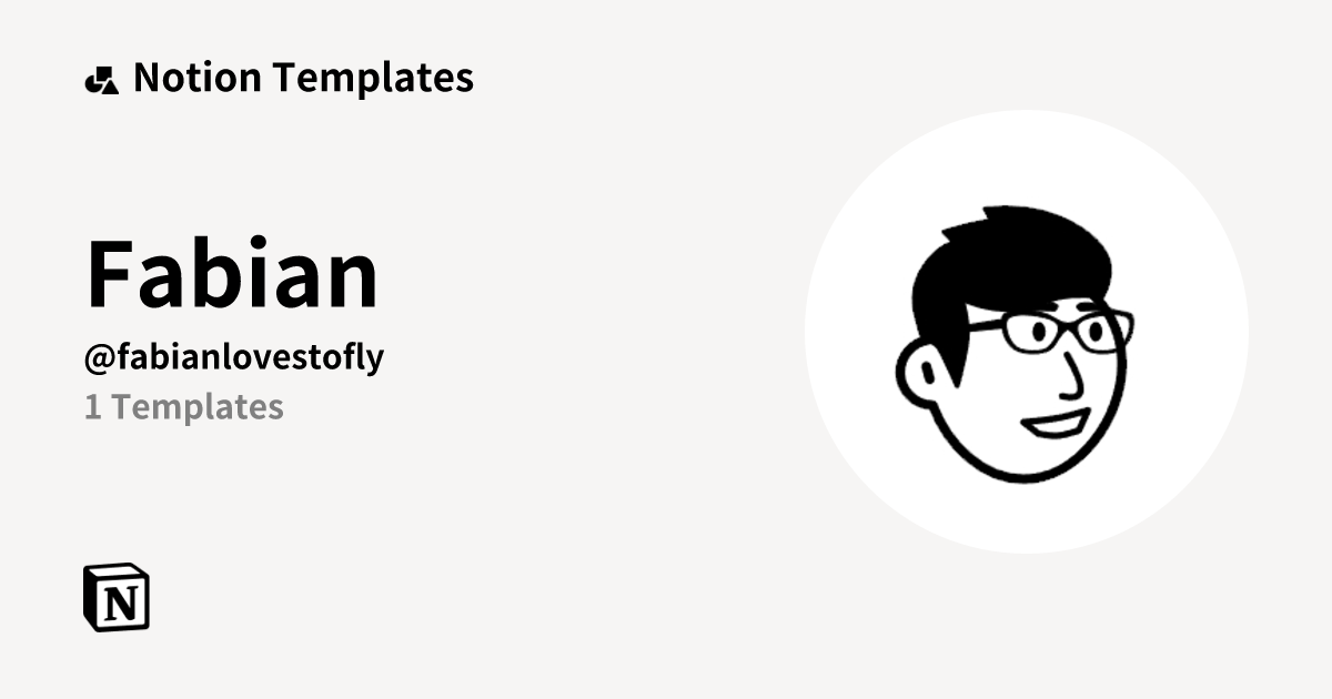 Fabian | Template Creator | Notion Marketplace