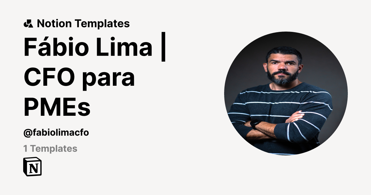 Fábio Lima | CFO para PMEs | Template Creator | Notion Marketplace