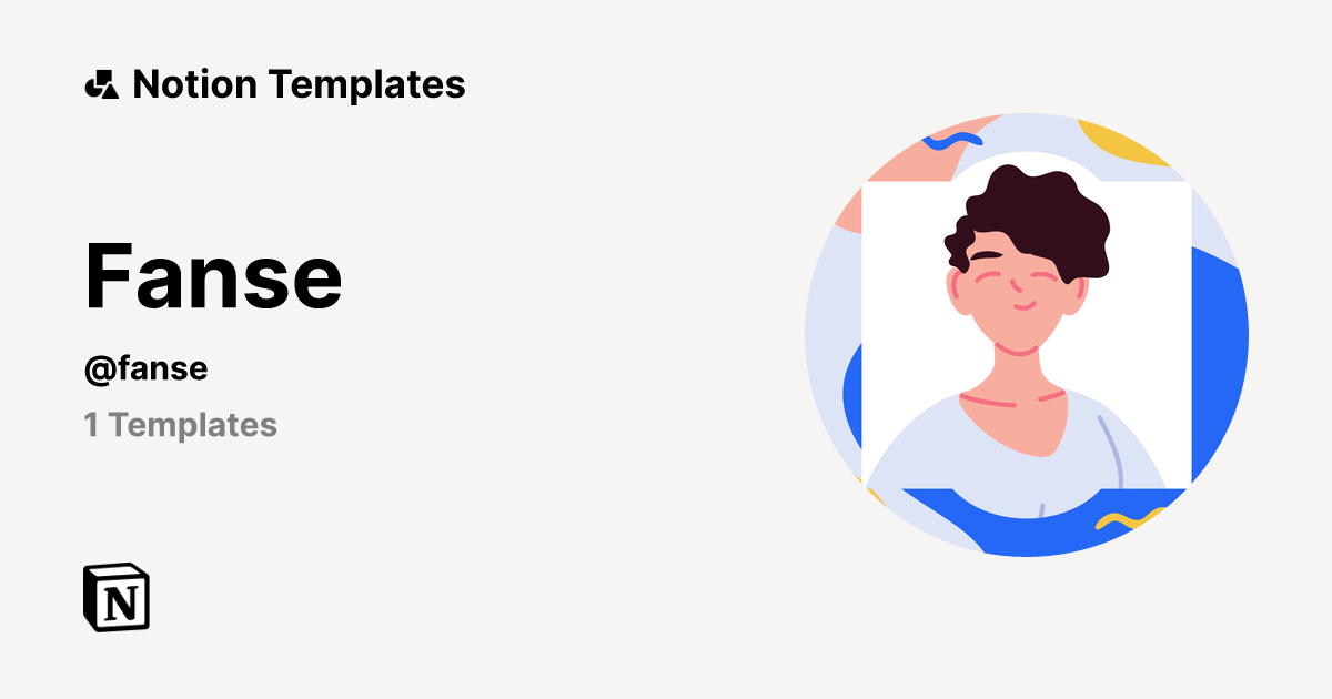 Fanse | Template Creator | Notion Marketplace