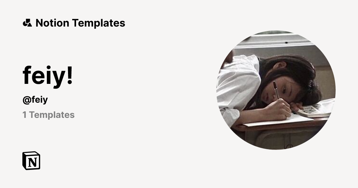 feiy! | Template Creator | Notion Marketplace