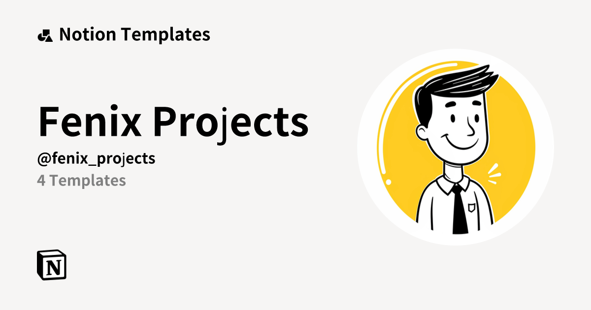 Fenix Projects | Template Creator | Notion Marketplace