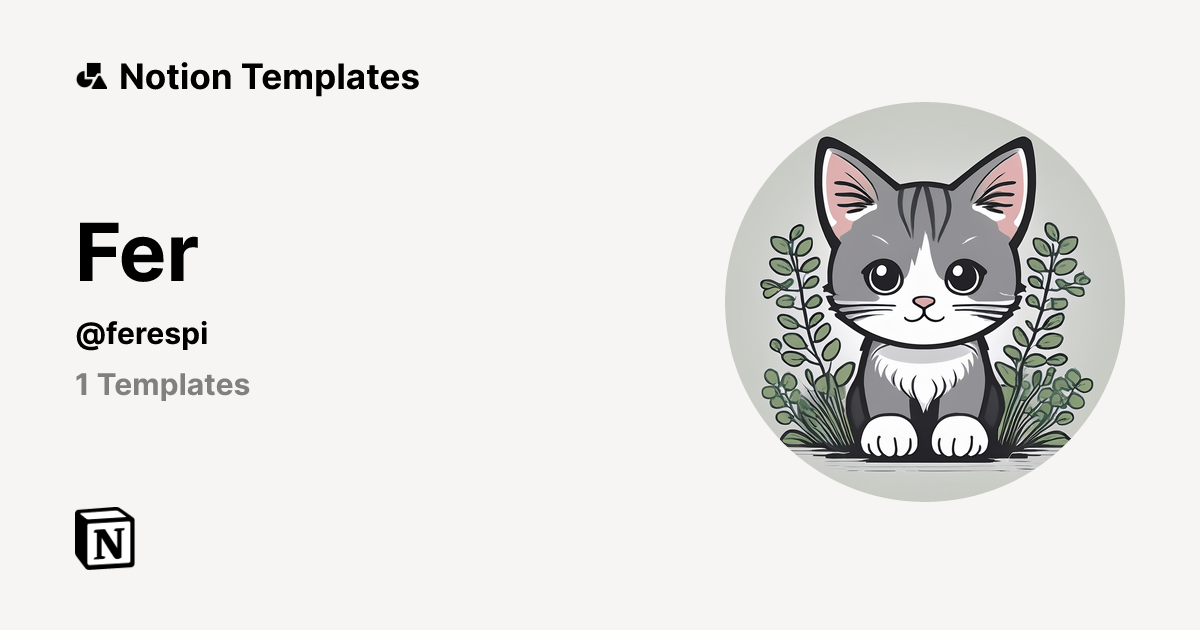 Fer | Template Creator | Notion Marketplace