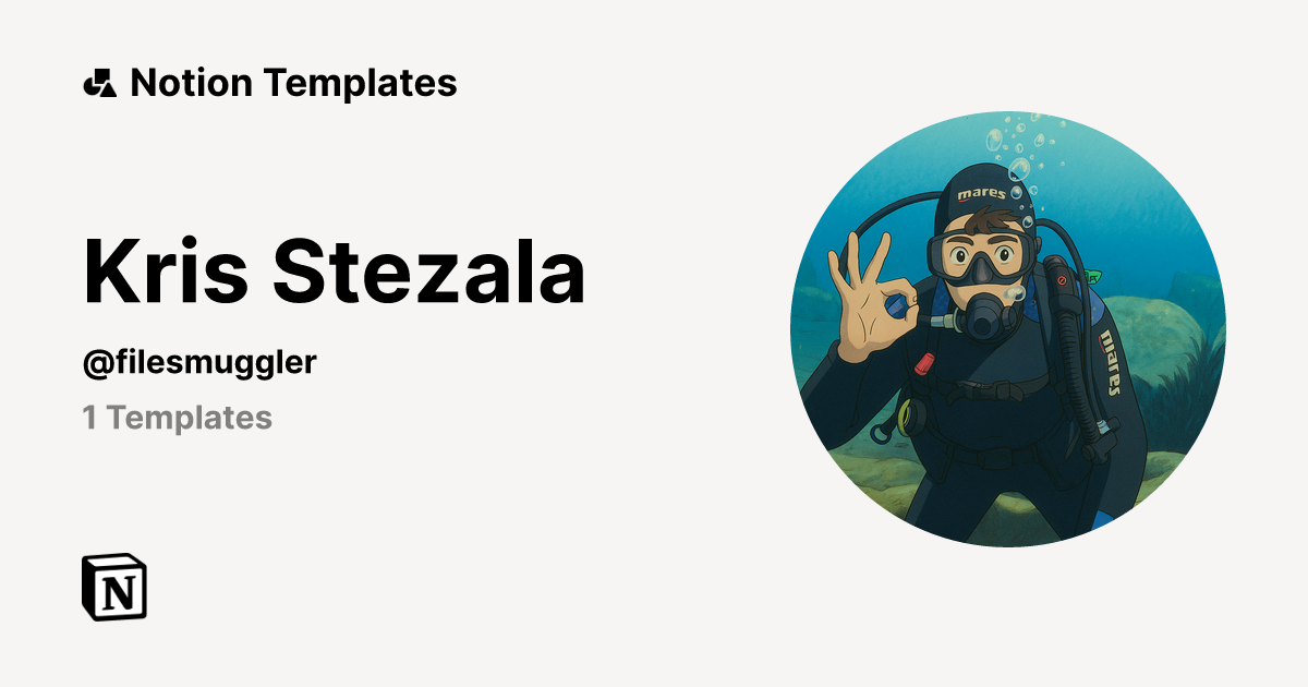 Kris Stezala | Template Creator | Notion Marketplace