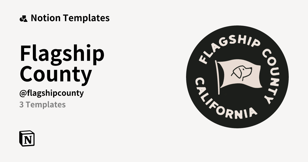 Flagship County | Template Creator | Notion Marketplace