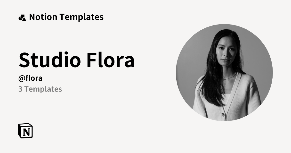 Studio Flora | Template Creator | Notion Marketplace