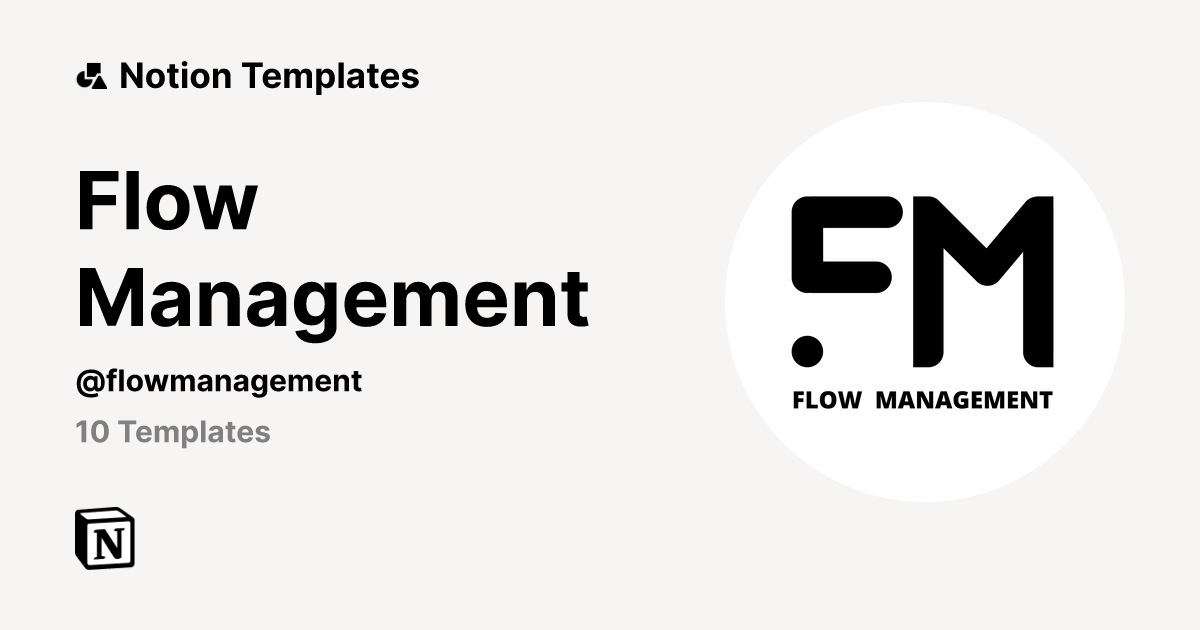 Flow Management | Template Creator | Notion Marketplace