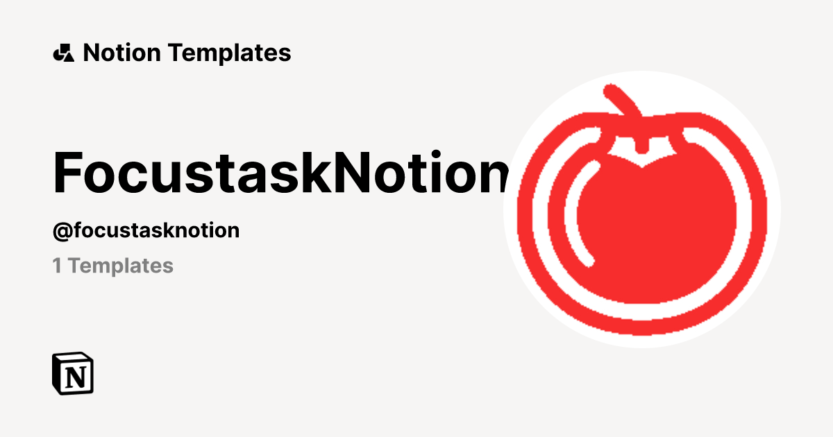 FocustaskNotion | Template Creator | Notion Marketplace