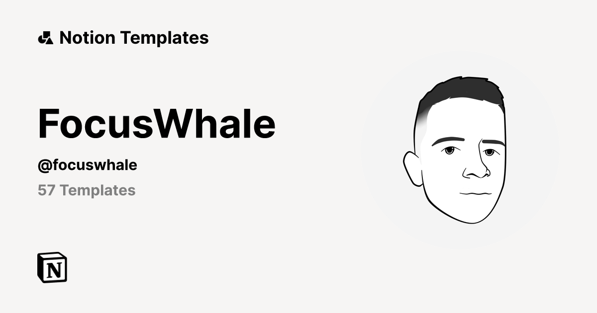 FocusWhale | Template Creator | Notion Marketplace
