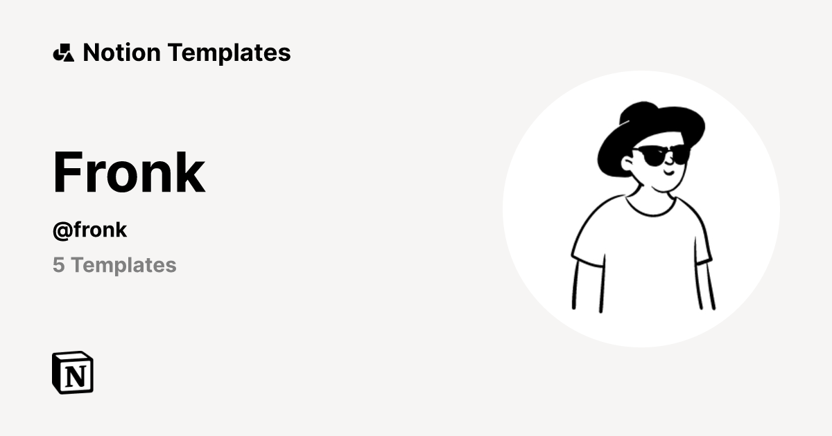 Fronk | Template Creator | Notion Marketplace