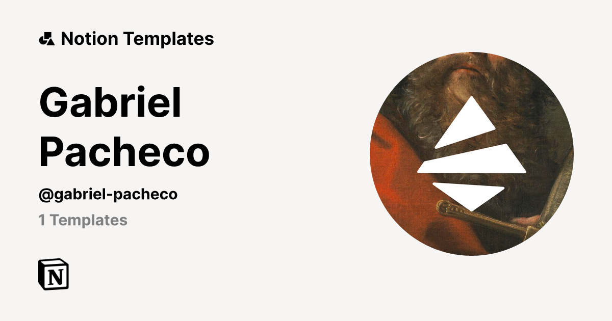 Gabriel Pacheco | Template Creator | Notion Marketplace