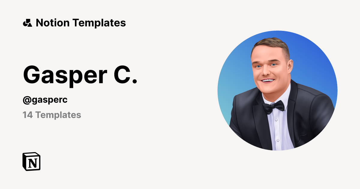 Gasper C. | Template Creator | Notion Marketplace