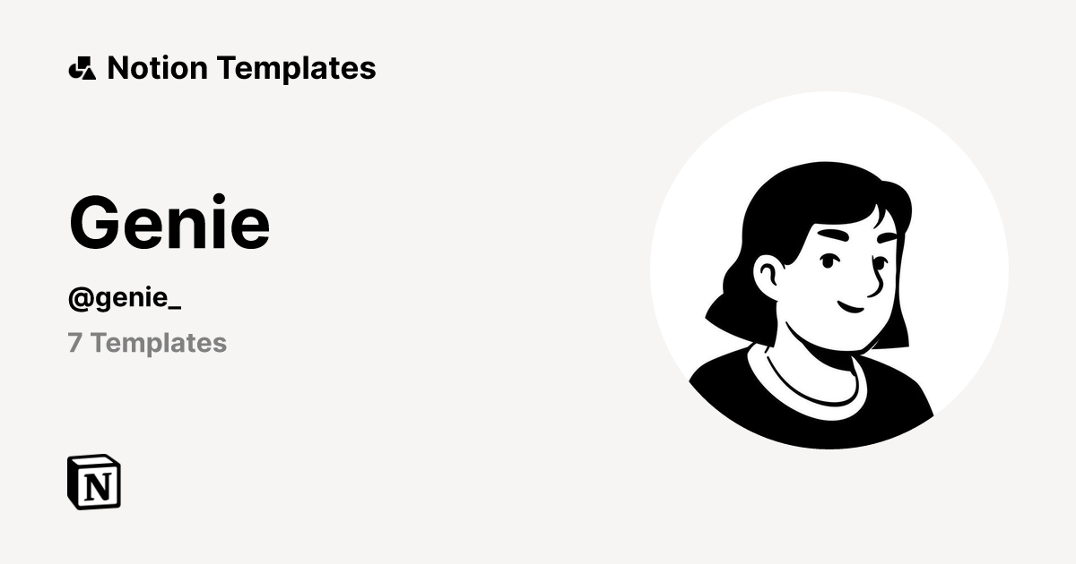 Genie | Template Creator | Notion Marketplace