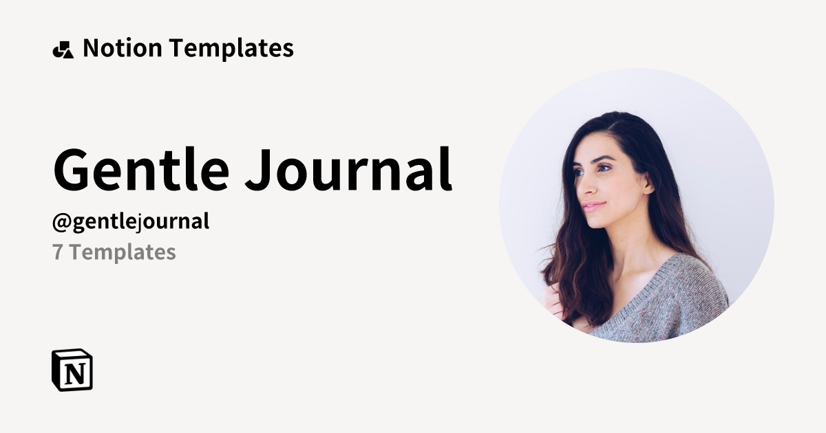 Gentle Journal | Template Creator | Notion Marketplace