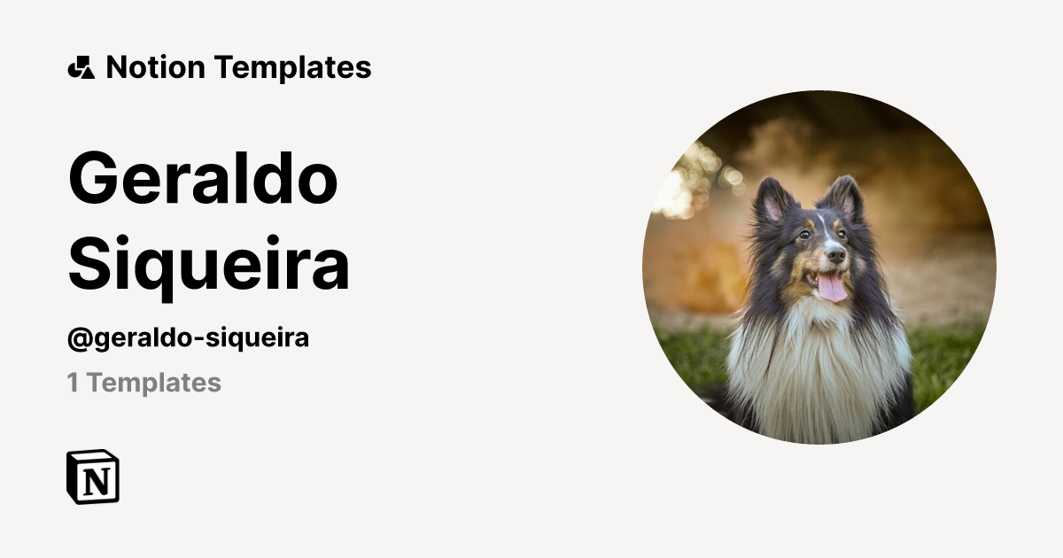 Geraldo Siqueira | Template Creator | Notion Marketplace