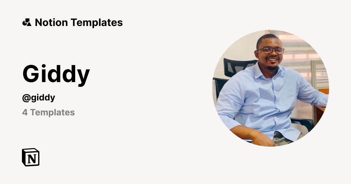 Giddy | Template Creator | Notion Marketplace