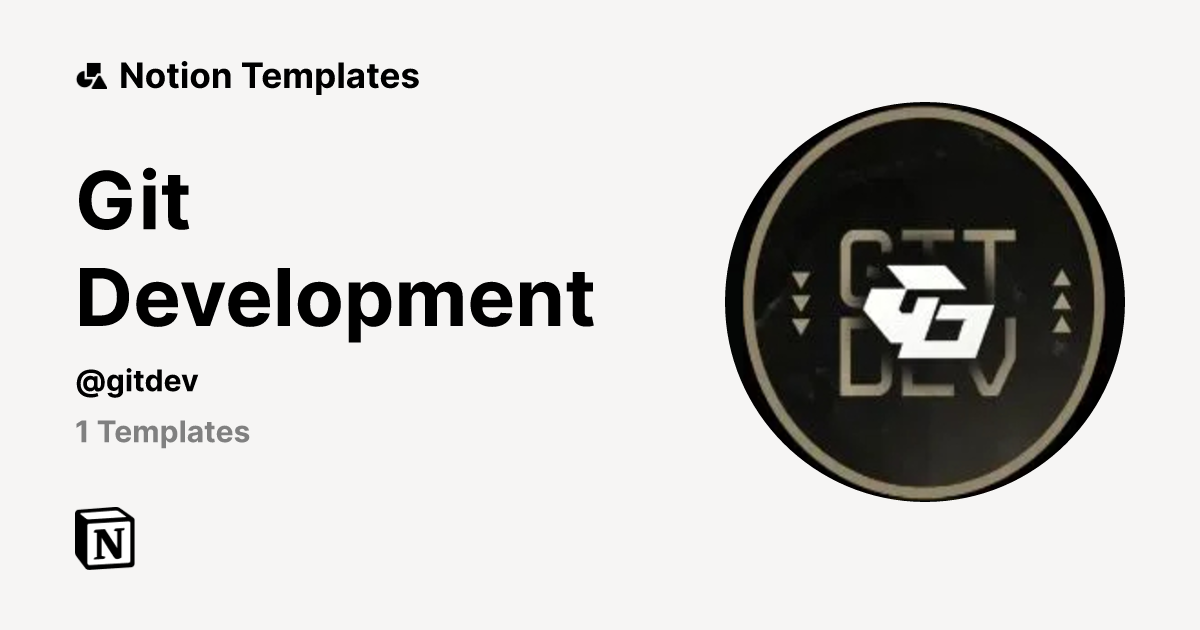 Git Development | Template Creator | Notion Marketplace